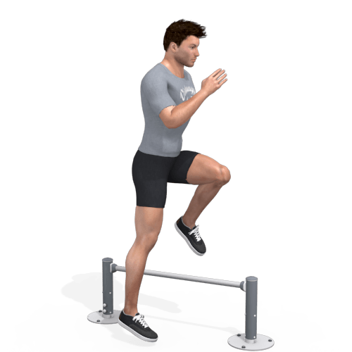 Hurdle Jog Over Sideways Video Exercise Guide