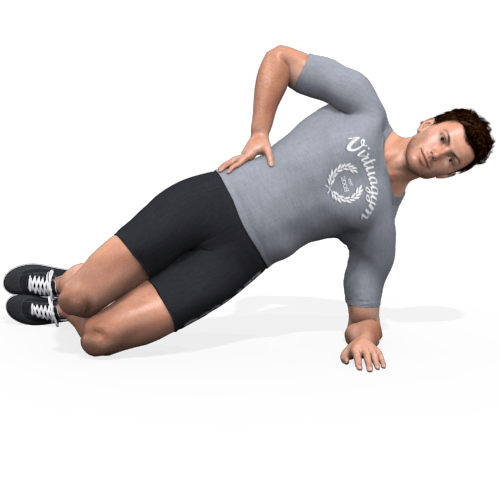 Side Plank Elbow Knee Flexion To Extension Video Exercise Guide