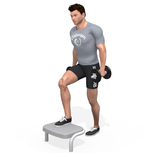 Aerobic Step Step Up One Leg Step Down Video Exercise Guide