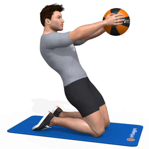 Medicine Ball Nordic Quadriceps Kneeling Video Exercise Guide