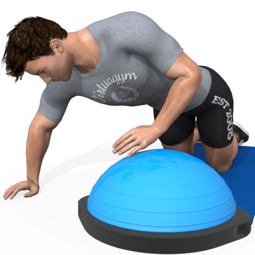 Bosu Hand Walk Sideways Kneeling Video Exercise Guide