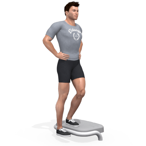 Aerobic Step Hip Drop Video Exercise Guide