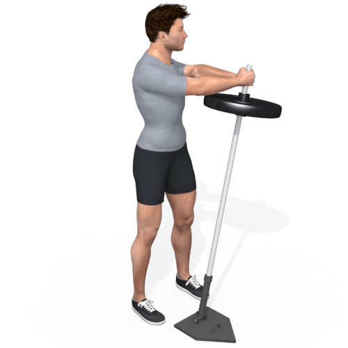 Landmine Core Rotation Hip Fixed Video Exercise Guide
