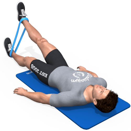 Elastics Leg Raise Lying Video Exercise Guide
