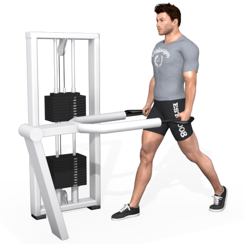 Split Squat, Switching Machine Video Exercise Guide