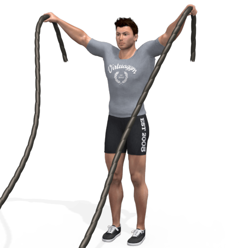 Battle Rope Lateral Raises Video Exercise Guide