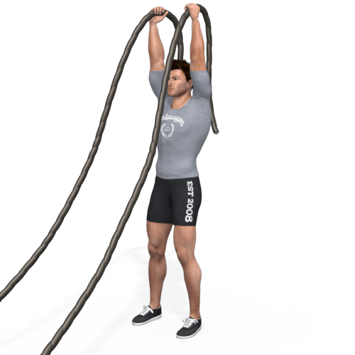 Battle Rope Shoulder Press Video Exercise Guide