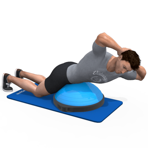 Bosu Back Rotation (alternating) Video Exercise Guide