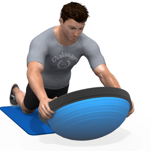 Bosu Kneeling Balance Front-back Video Exercise Guide