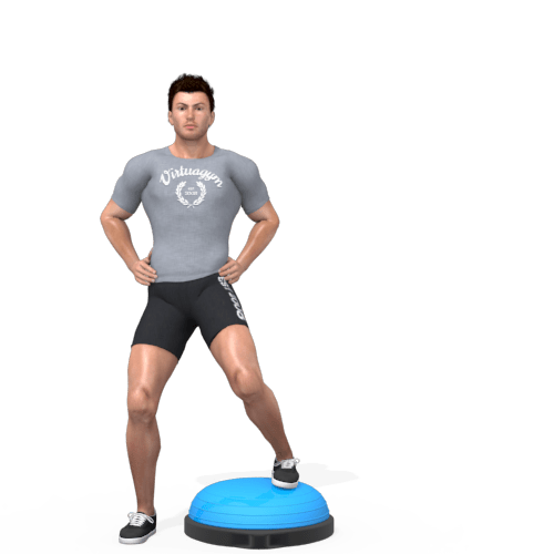 Bosu Step Over Sideways (alternating) Video Exercise Guide