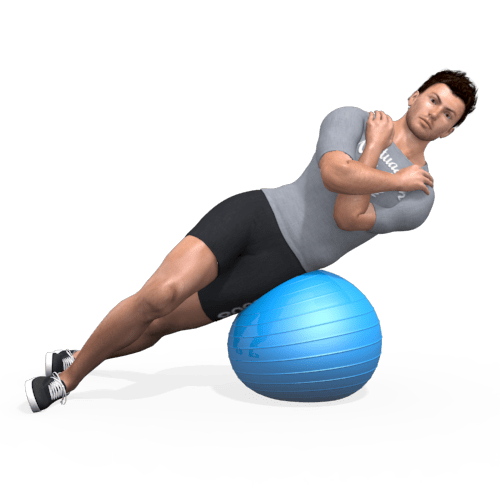 Exercise Ball Side Crunch Video Exercise Guide
