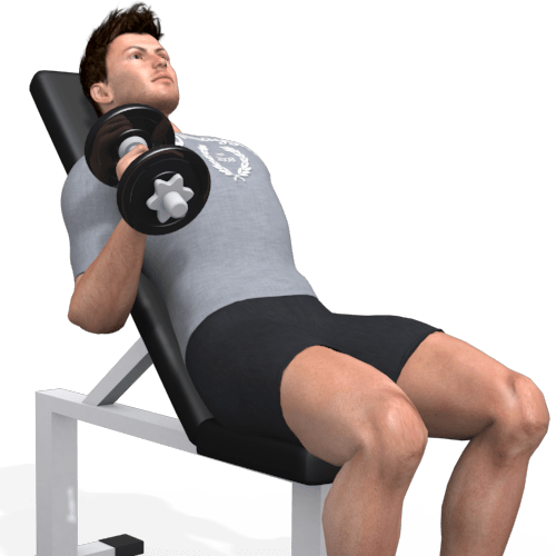Dumbbells Hammer Curl Incline (alternating) Video Exercise Guide