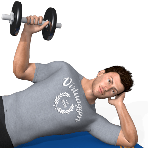 Dumbbells Shoulder Exorotation Side Video Exercise Guide