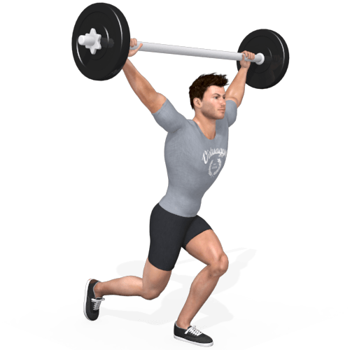 Barbell Overhead Tap Squat Video Exercise Guide