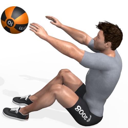 Medicine Ball Sit-up Chest Throw Video Exercise Guide