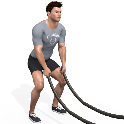 Battle Rope Waves Up And Down Video Exercise Guide