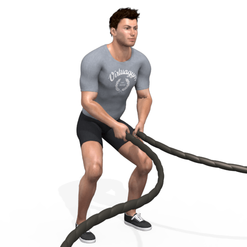 Battle Rope Waves In And Out Video Exercise Guide