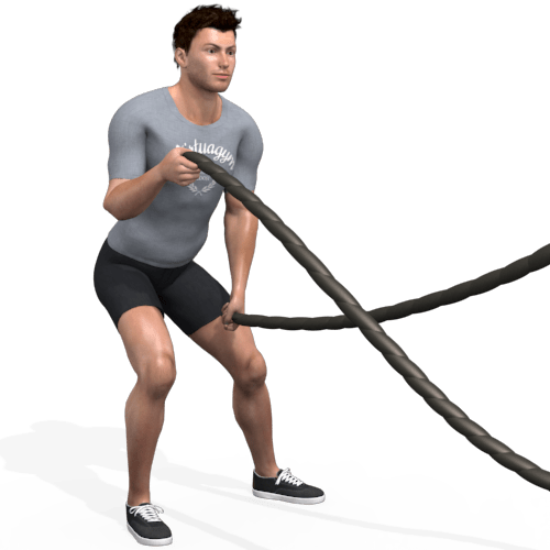 Battle Rope Side To Side Waves (alternating) Video Exercise Guide
