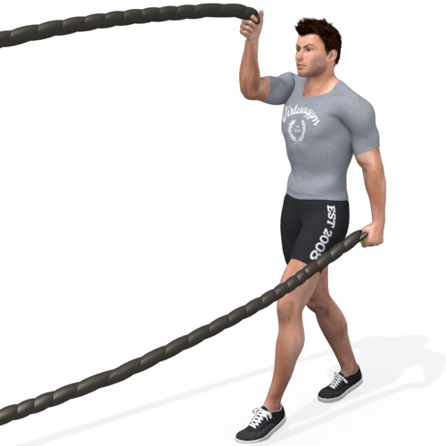 Battle Rope Split Jack Waves Video Exercise Guide