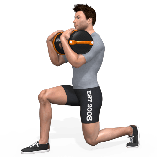 Sandbag Front Lunge Zercher Grip Video Exercise Guide