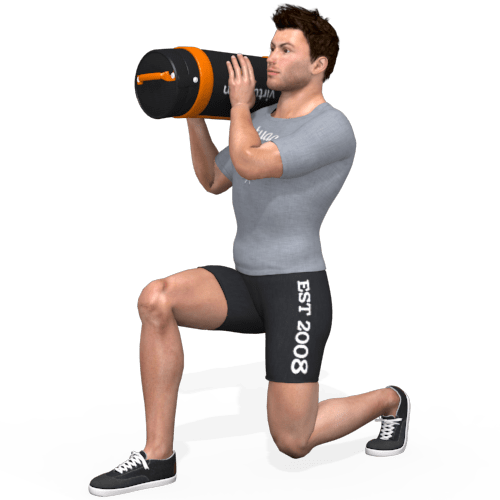 Sandbag Shoulder Press Kneeled (alternating) Video Exercise Guide