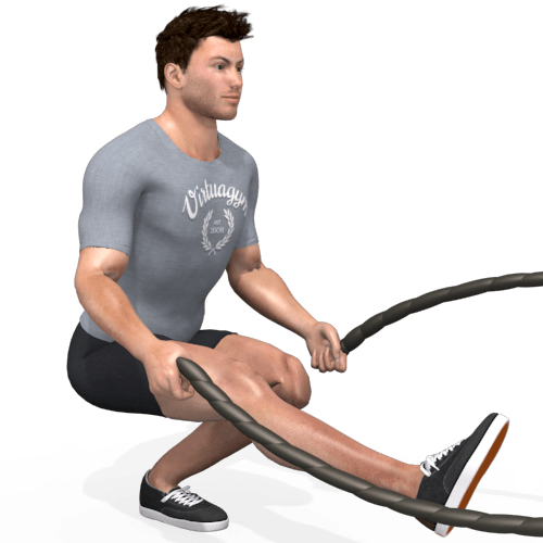 Battle Rope Pistol Squat Video Exercise Guide