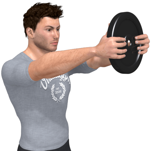 Weight Plate Front Raise Video Exercise Guide