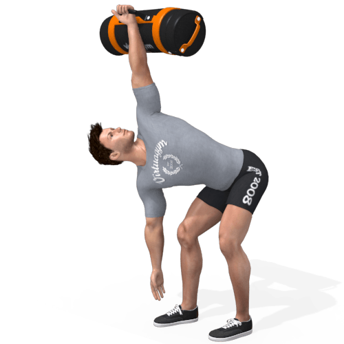 Sandbag Windmill Overhead Video Exercise Guide