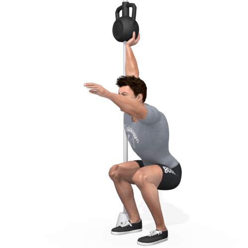 Magnetic Bell Squat Overhead Video Exercise Guide
