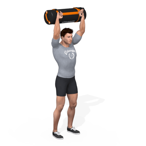 Sandbag Power Clean And Press Video Exercise Guide