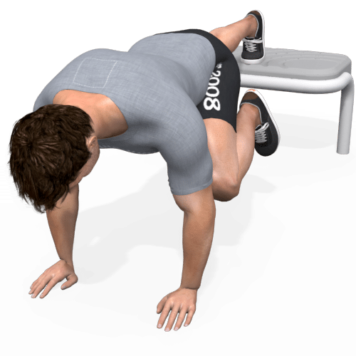Aerobic Step Plank Knee To Elbow (alternating) Video Exercise Guide