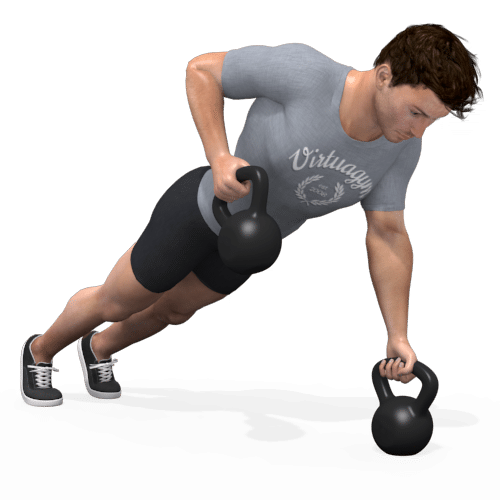 Kettlebell Renegade Push-up Row (alternating) Video Exercise Guide