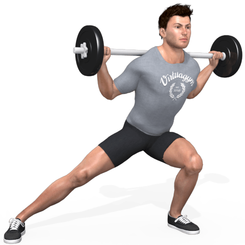 Barbell Lateral Lunge (alternating) Video Exercise Guide