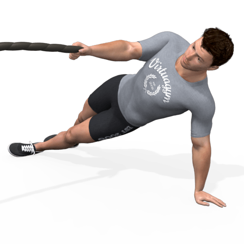 Battle Rope Side Plank Waves Video Exercise Guide