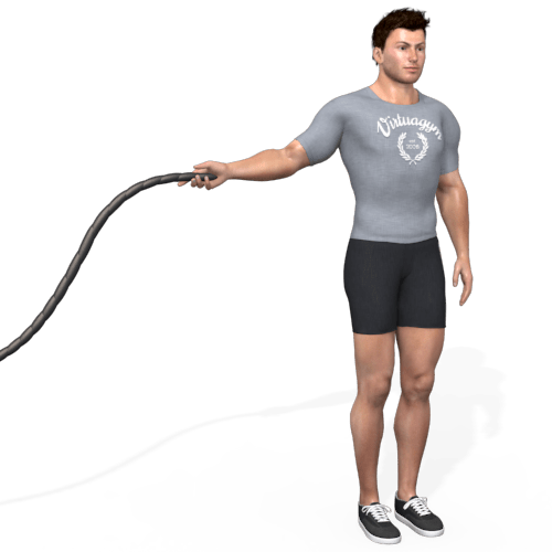 Battle Rope Lateral Waves Standing Video Exercise Guide