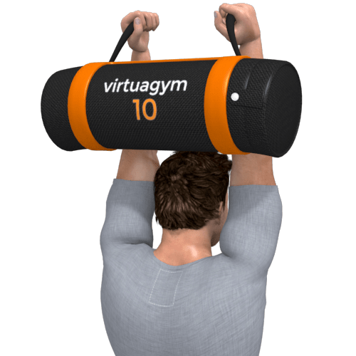 Sandbag Overhead Triceps Press Video Exercise Guide
