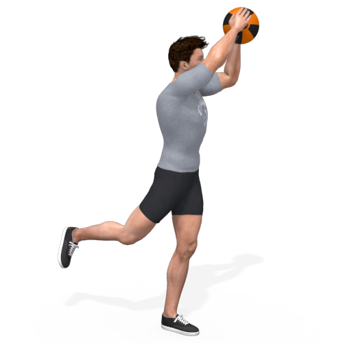 Medicine Ball One Leg Chopper Low High Video Exercise Guide
