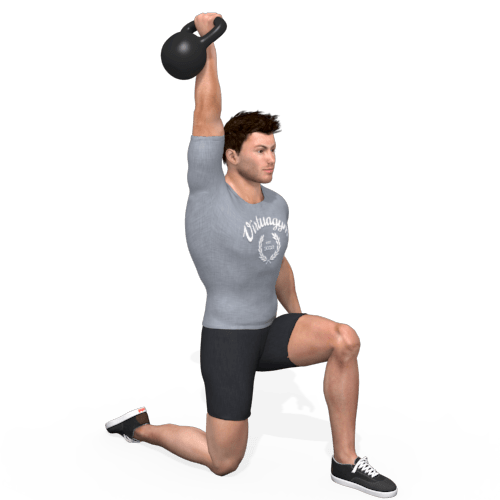 Kettlebell Kneeling Shoulder Press Video Exercise Guide