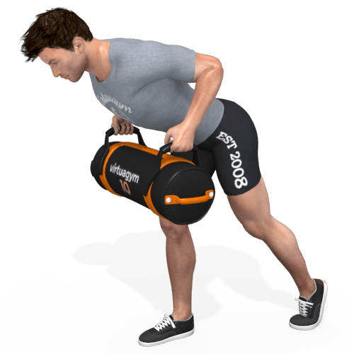 Sandbag Bent-over Row Split Stance Video Exercise Guide
