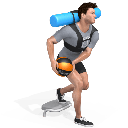 Aerobic Step Step Off Rotation Video Exercise Guide