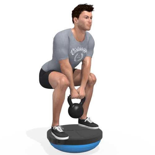 Bosu Squat High Row Video Exercise Guide
