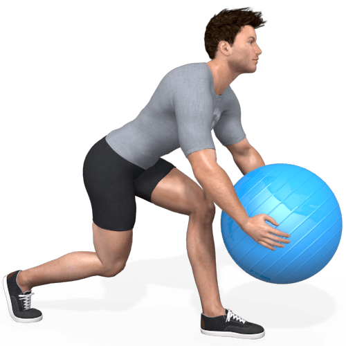 Exercise Ball Lunge And Reach Video Exercise Guide