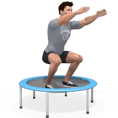 Trampoline Squat Video Exercise Guide