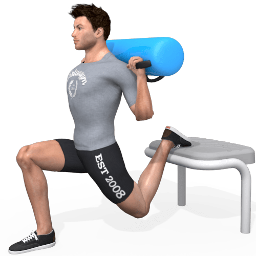 Aquabag Bulgarian Split Squat Suitcase Grip Video Exercise Guide