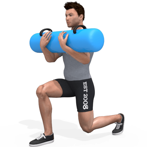 Aquabag Reverse Lunge Zercher Grip (alternating) Video Exercise Guide