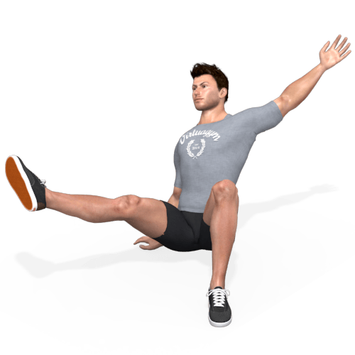 Sitting Cross Hip Lift Video Exercise Guide