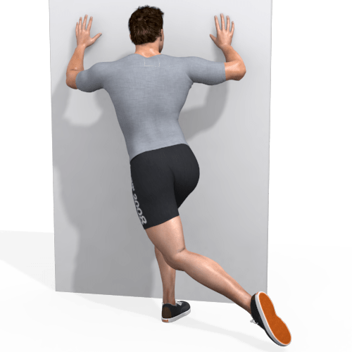 Wall Single Leg Bowling Squat Supported Video Exercise Guide