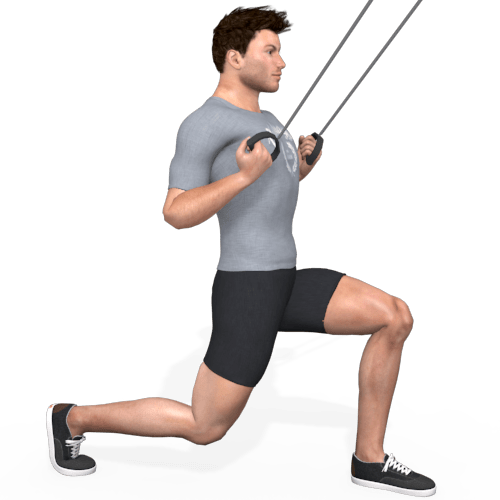 Pulley Lunge Pulldown High Video Exercise Guide
