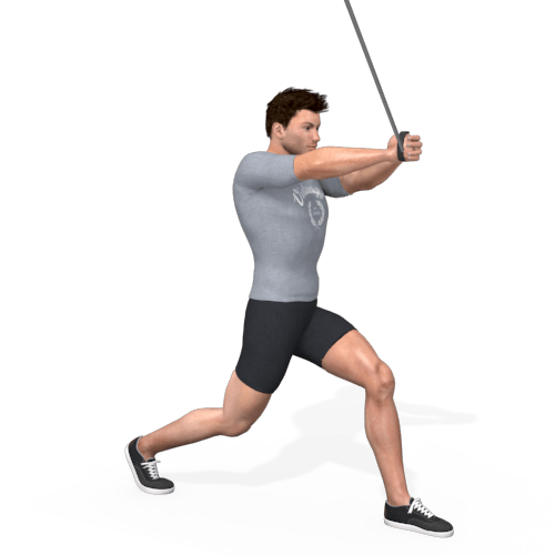 Pulley Pallof Pull/push Split Stance Open Video Exercise Guide