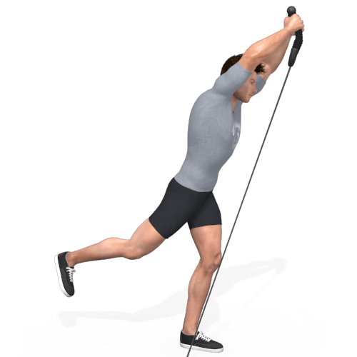 Pulley Single Leg Chopper Low-high Open Video Exercise Guide